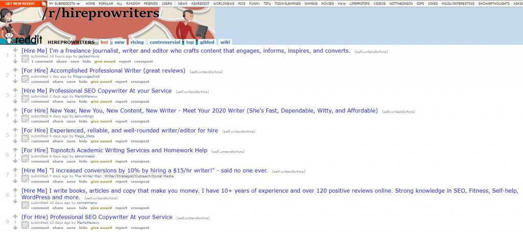 The 10 Best Writing Subreddits For Work, Inspiration, and Hiring