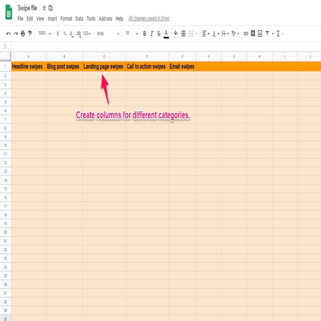 Spreadsheet columns - Carmine Mastropierro