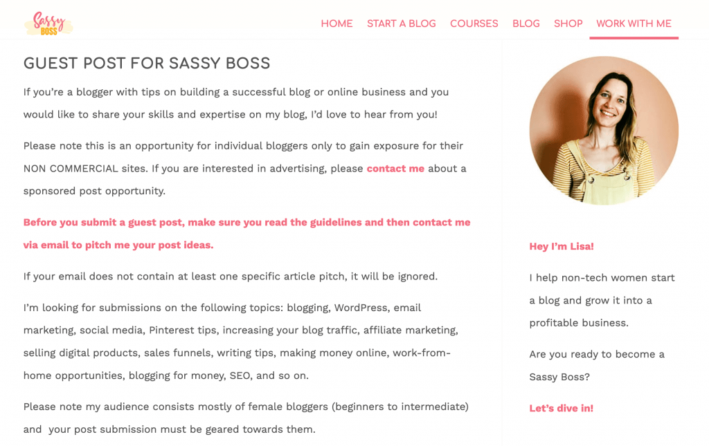 Guest post guidelines example - Carmine Mastropierro