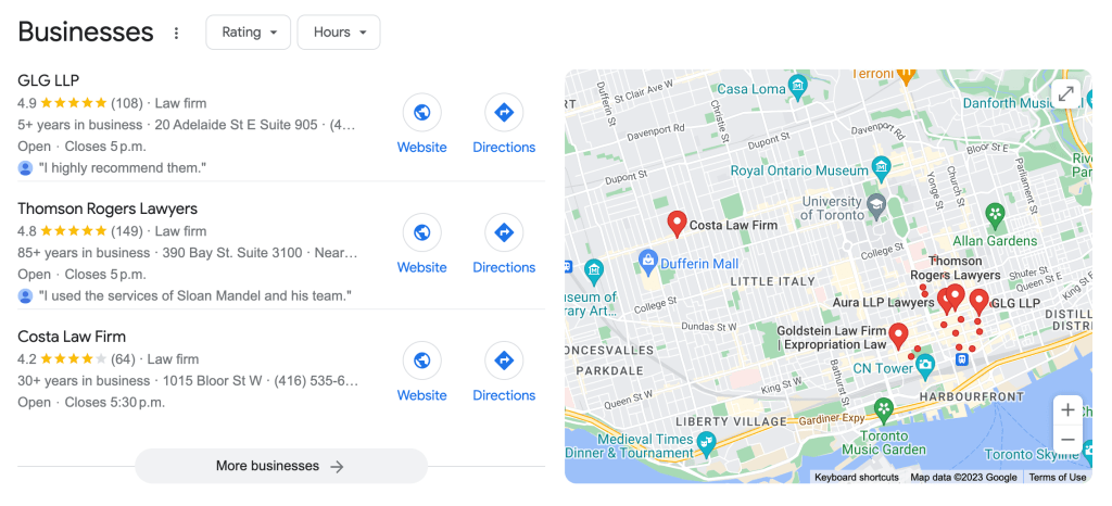 Google listings example - Carmine Mastropierro