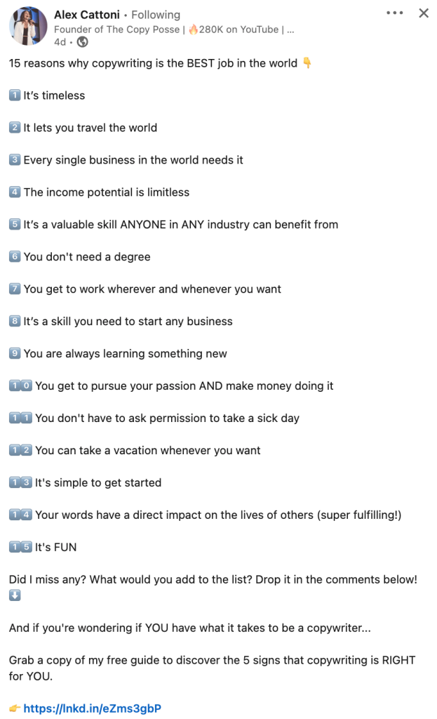 5+ LinkedIn Copywriting Examples to Learn From