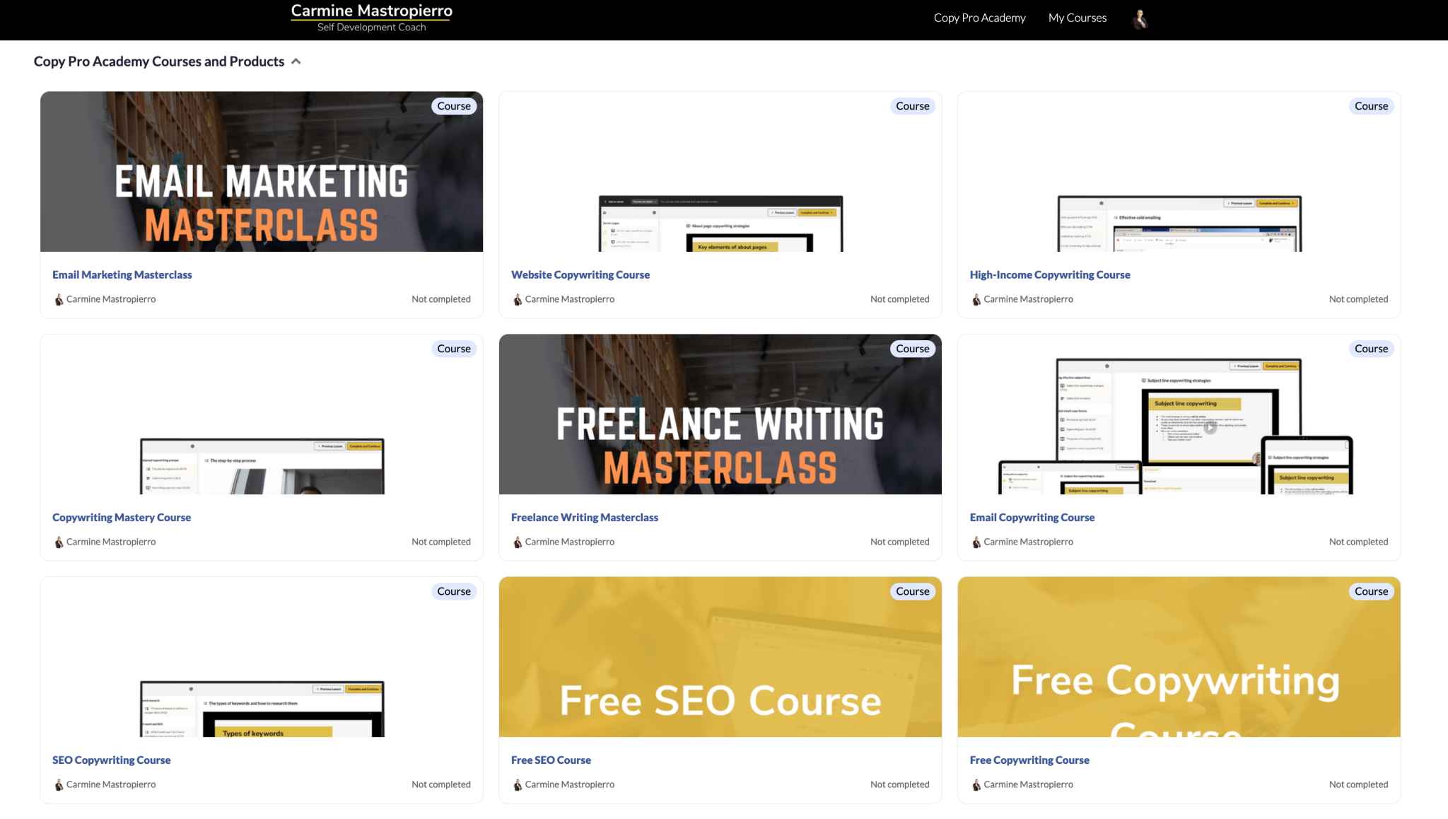 Copy Pro Academy - Carmine Mastropierro